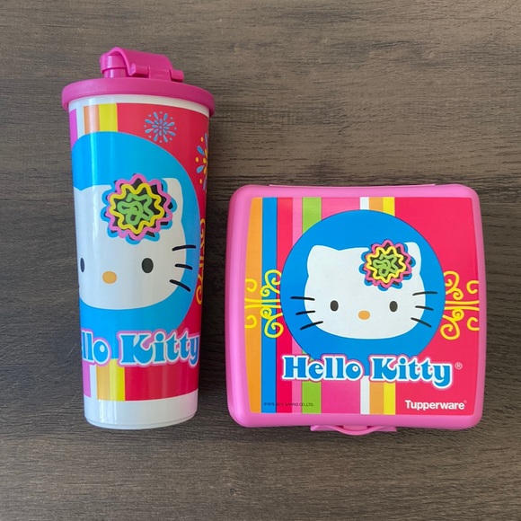 Hello Kitty | Kitchen | Hello Kitty Retro Lunchbox Tupperware Set ...